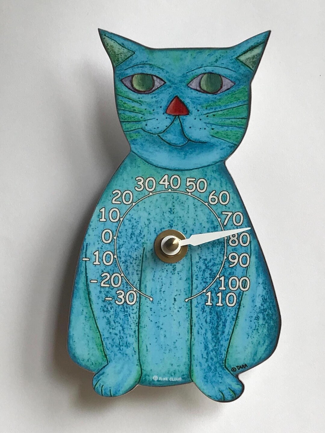 Teal Cat Wall Thermometer Made of Lightweight Colorfast Metal - Etsy