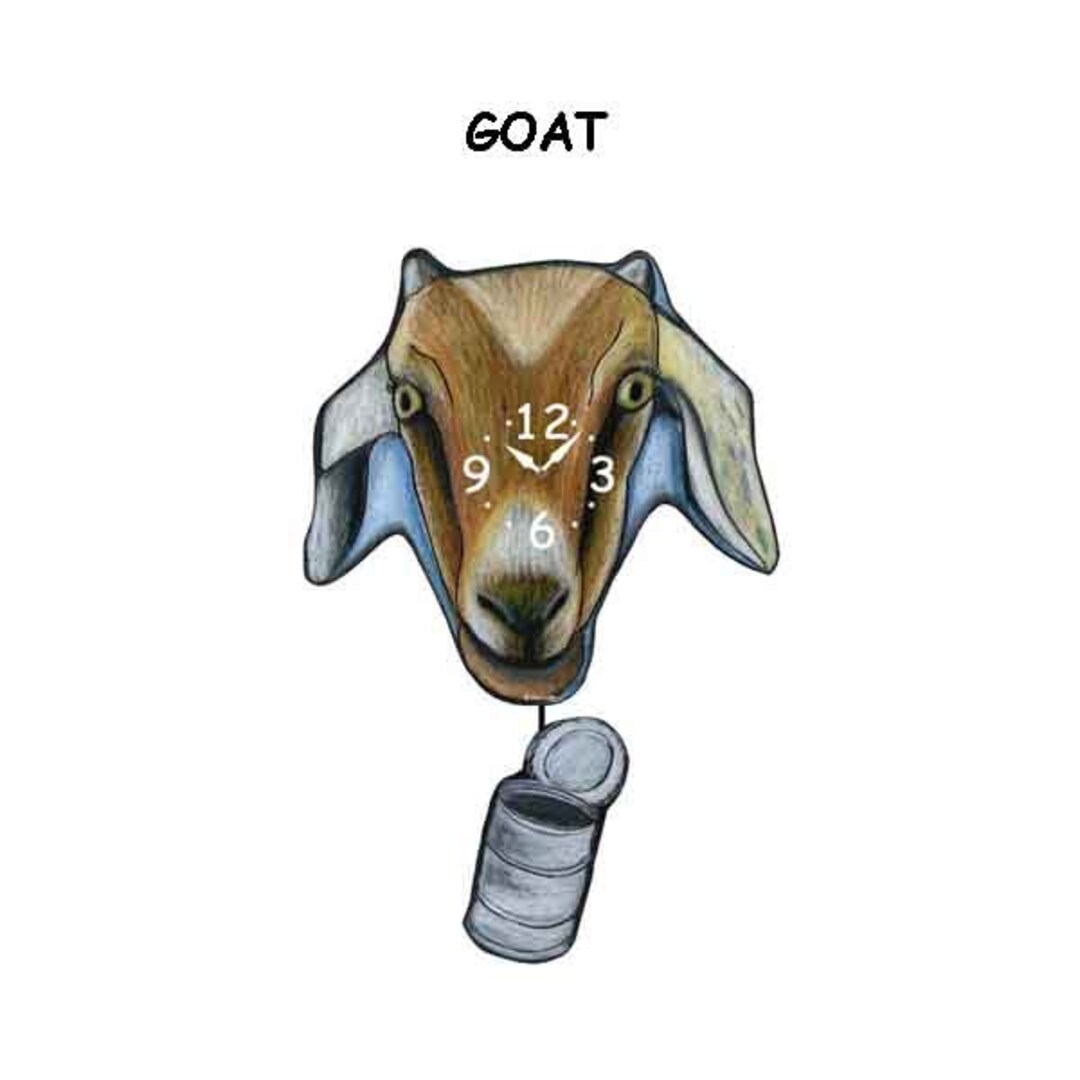 Goat Clock With Swinging Can! - Etsy