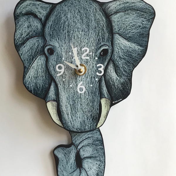 Elephant Clock - Etsy