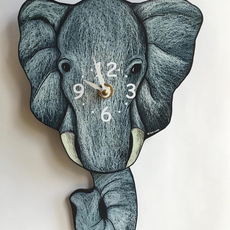 Elephant Clock - Etsy