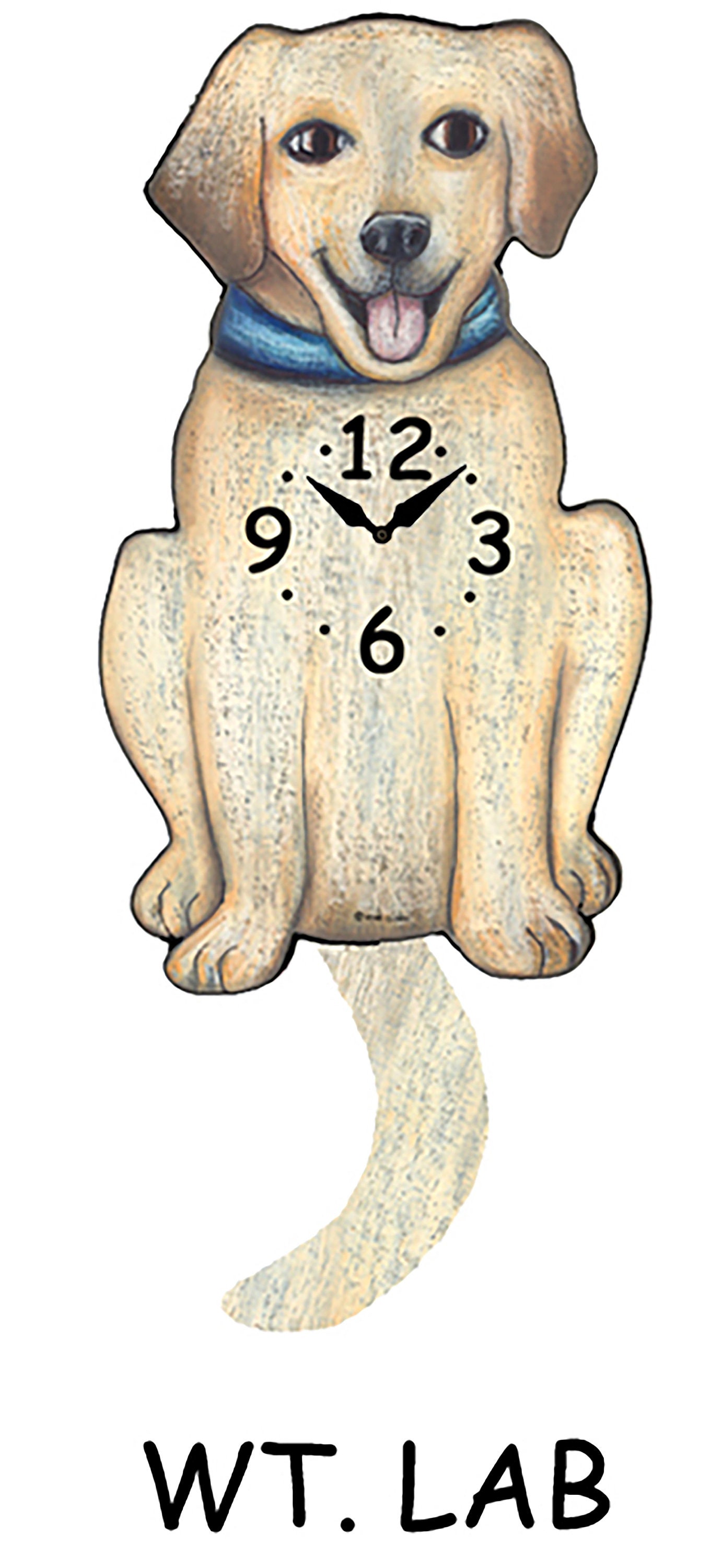 Black Lab Clock With Swinging Tail - Etsy