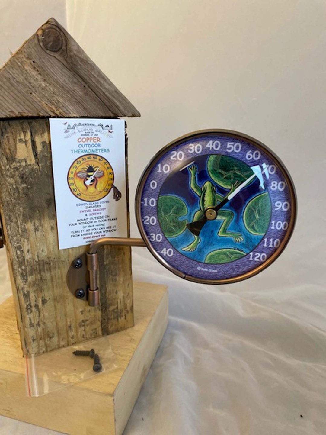 Copper 4" Dial Thermometer With Frog Design - Etsy