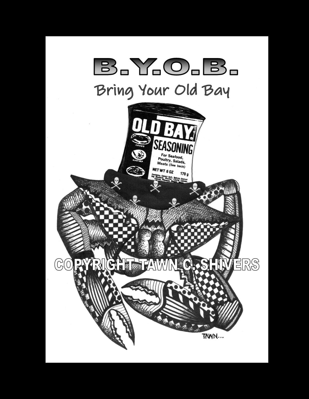 Old Bay Blue Crab Drawing - Etsy