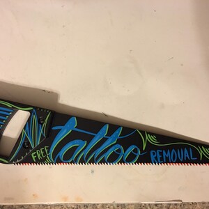 Hand Saw Hot Rat Rod Tattoo Removal Hand Painted Pinstripe Art - Etsy