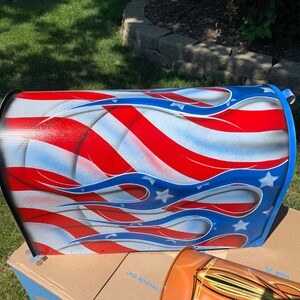 Custom Hot Rod Motorcycle Flame Art Mailbox Jumbo Size Rural Box - Etsy