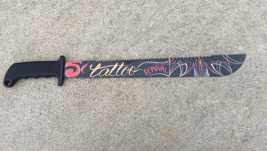 Pinstripe Wall Decoration Machete Hot Rat Rod Tattoo Removal Hand ...