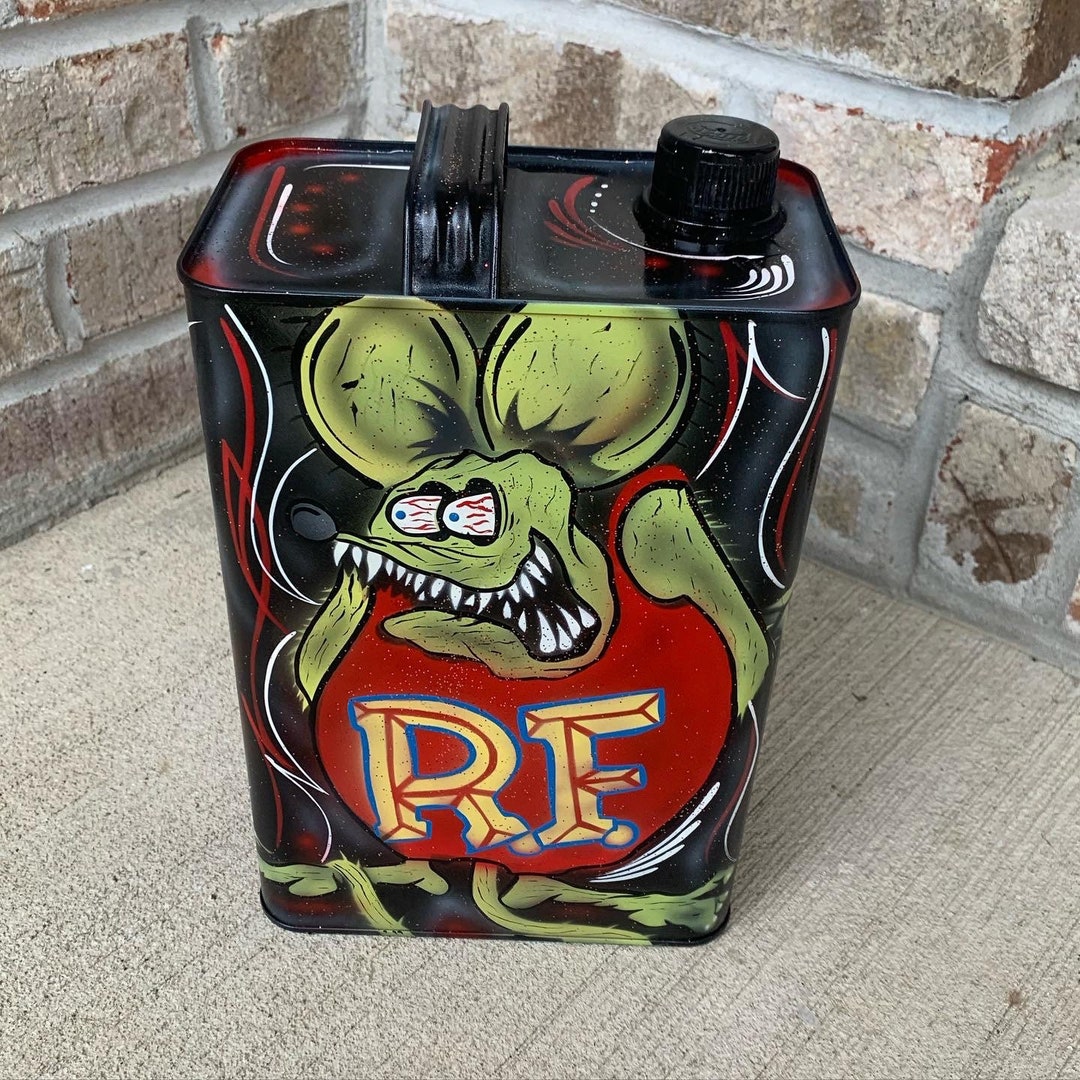 Rat Fink Pinstripe Hot Rat Rod Tattoo Custom Painted Storage Can Art ...