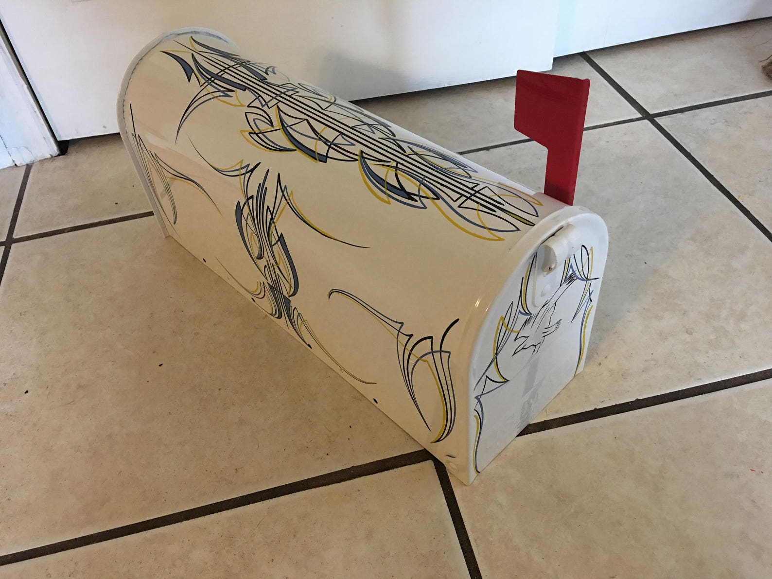 Hot Rat Rod Tattoo Flash Pinstripe Art Metal Mailbox - Etsy