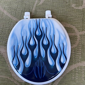 Hot Rod Motorcycle Airbrush Flame Pinstripe Toilet Seat - Etsy