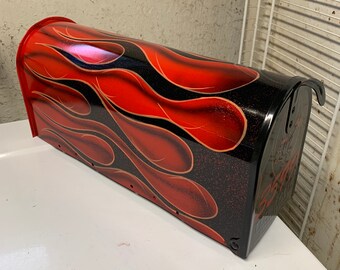Custom Painted Flame Hot Rod Mailbox - Etsy