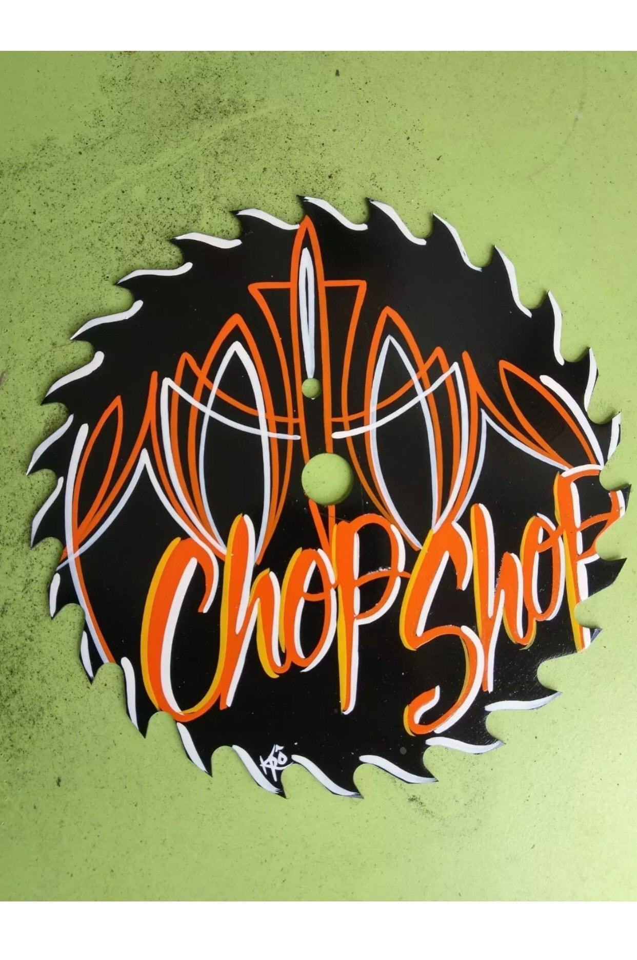 Pinstripe Hot Rat Rod Tattoo Custom Painted Saw Wall Art - Etsy