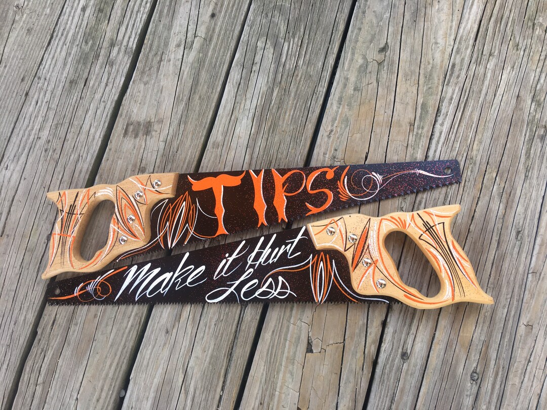 Pinstripe Hot Rat Rod Tattoo Custom Painted Promotes Tips Wooden Handle ...