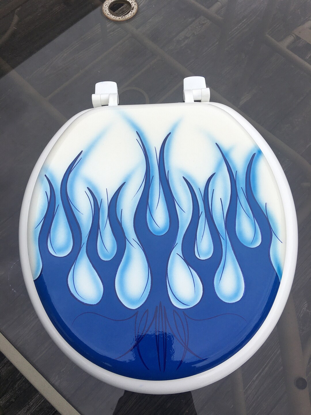 Hot Rod Motorcycle Airbrush Flame Pinstripe Toilet Seat - Etsy