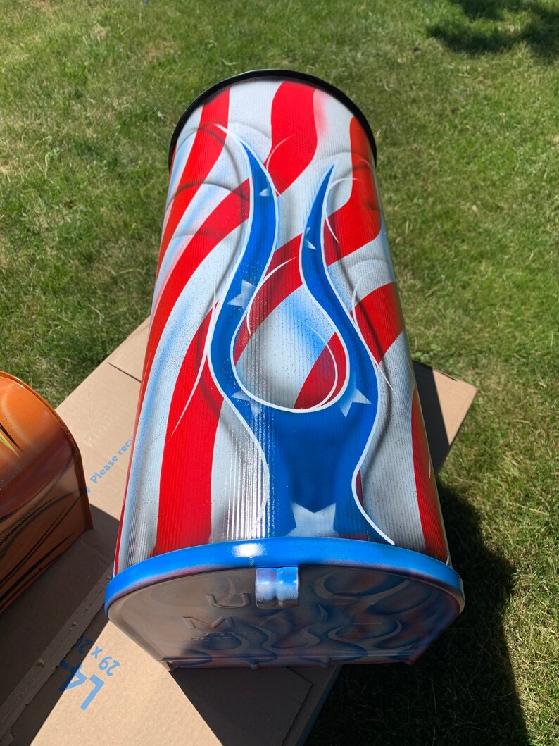 Custom Hot Rod Motorcycle Flame Art Mailbox Jumbo Size Rural - Etsy