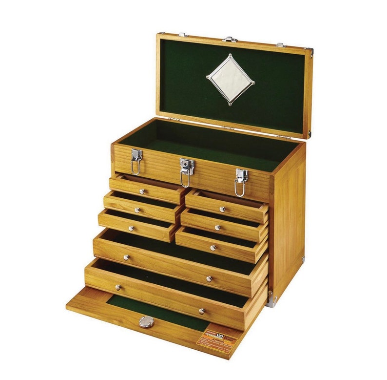 8 Drawer Wood Tool Chest Pinstripe Art Hand Painted in Colors - Etsy