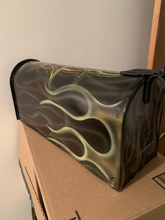 Custom Hot Rod Motorcycle Flame Art Mailbox 100% Hand Painted - Etsy