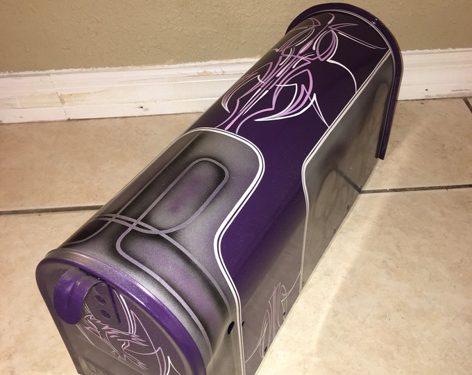 Hot Rat Rod Traditional Airbrush Pinstripe Metal Flake Art Mailbox - Etsy