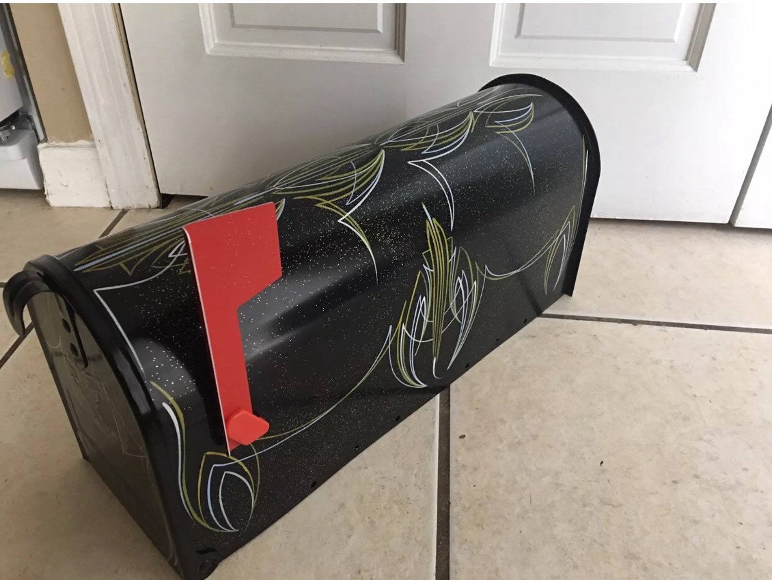 Freehand Pinstripe Hot Rat Rod Tattoo Art Mailbox One of a Kind 100% ...