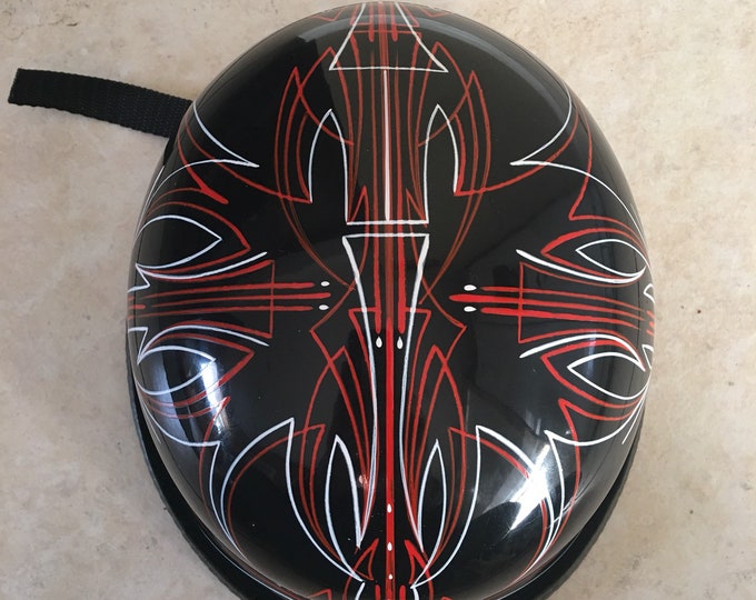 Motorcycle Half Helmet Hot Rat Rod Pinstripe Art Hand Painted - Etsy