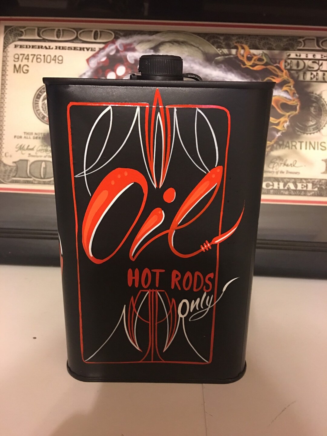 Pinstripe Hot Rat Rod Tattoo Custom Painted Solvent Oil Can Art - Etsy