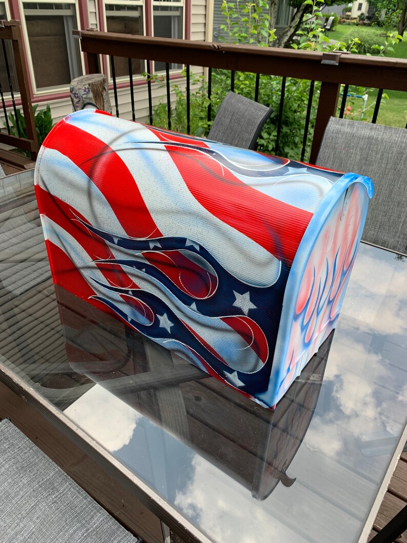 Custom Hot Rod Motorcycle Flame Art Mailbox Jumbo Size Rural - Etsy
