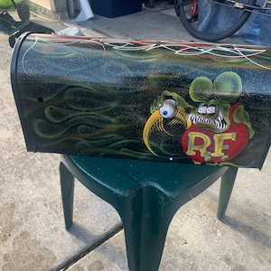 Rat Fink Flying Eye Airbrush Flame Metal Flake Pinstripe Hot Rat Rod ...