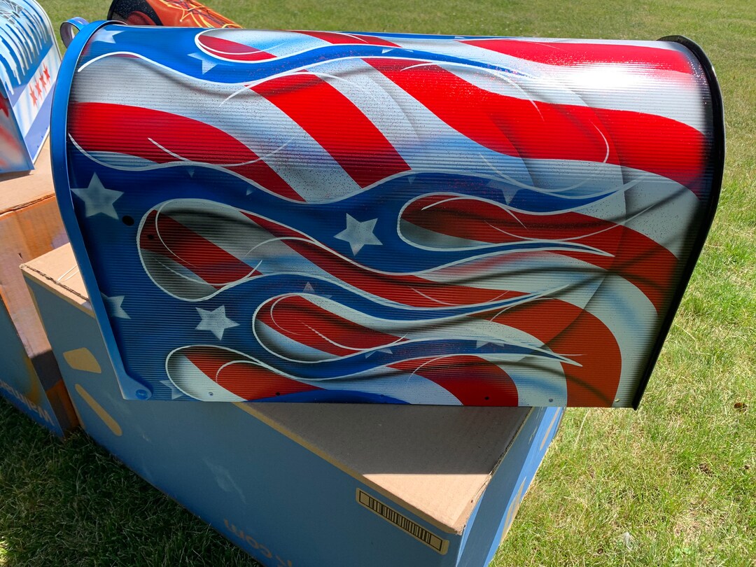 Custom Hot Rod Motorcycle Flame Art Mailbox Jumbo Size Rural Box - Etsy
