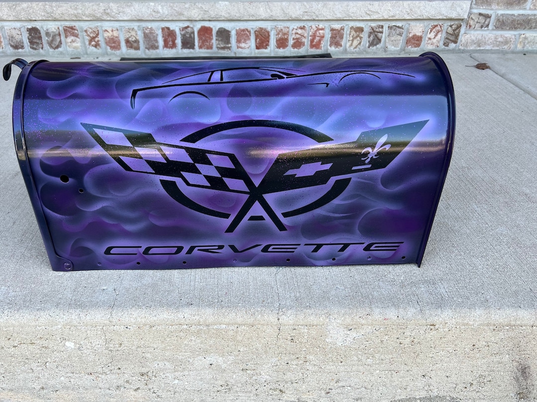 Corvette Theme Hot Rat Rod Traditional Airbrush Pinstripe Metal Flake ...