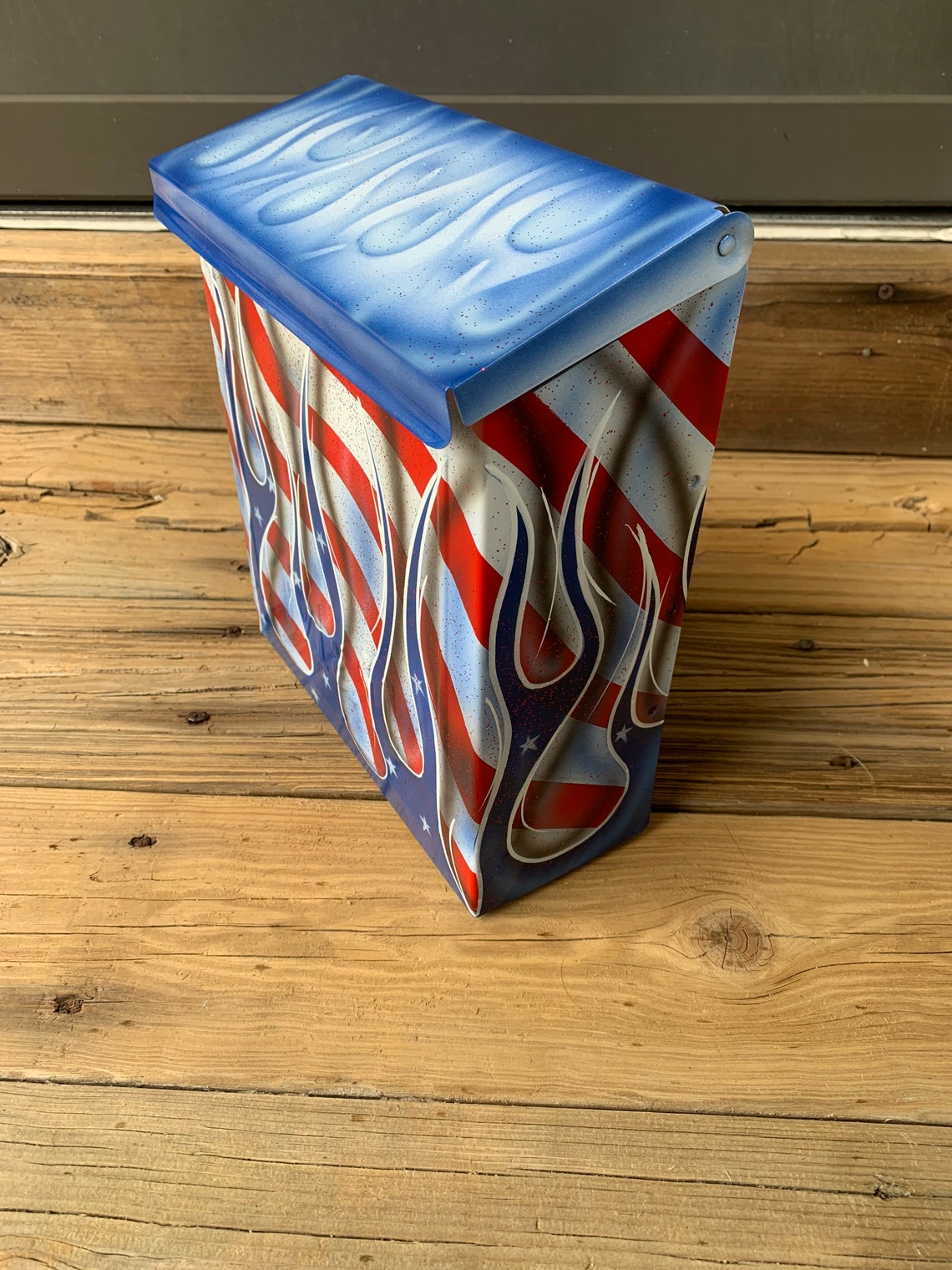 Hot Rat Rod American Flag Theme Pinstripe Metal Flake Art | Etsy