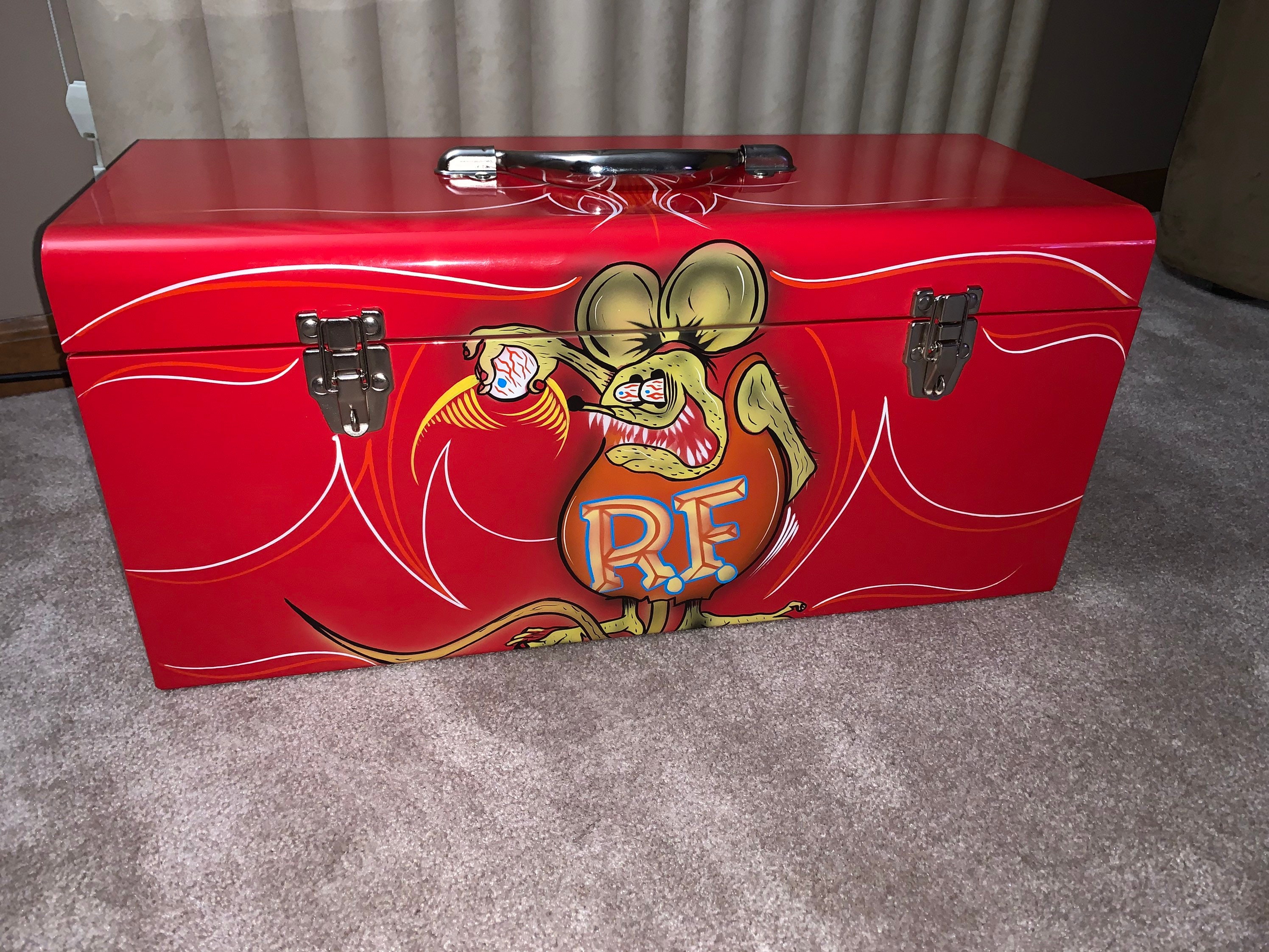 Tool Box Airbrush Flying Eye Rat Fink Hot Rat Rod Tattoo Flame Metal Custom Box Art Etsy UK