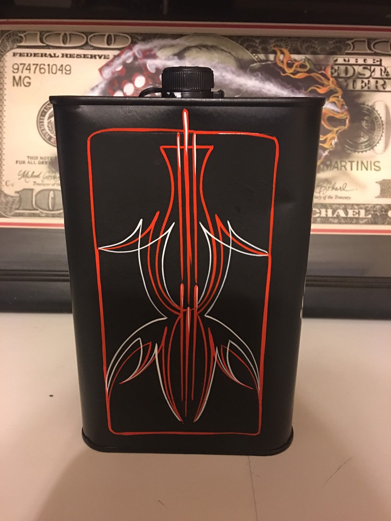Pinstripe Hot Rat Rod Tattoo Custom Painted Solvent Oil Can - Etsy Canada