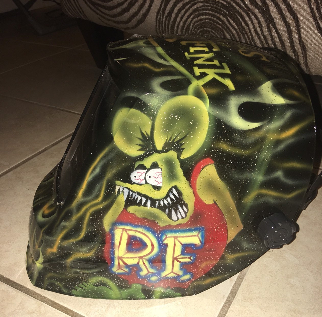 Hot Rat Rod Tattoo Flash Hand Painted Rat Fink Airbrush | Etsy