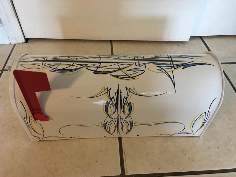 Hot Rat Rod Tattoo Flash Pinstripe Art Metal Mailbox - Etsy