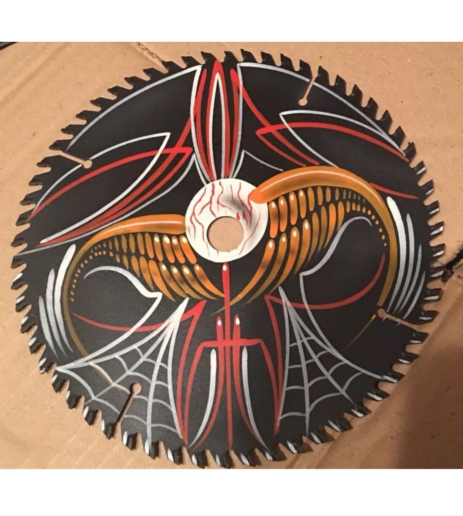 Pinstripe Hot Rat Rod Tattoo Custom Painted Saw Wall Art | Etsy