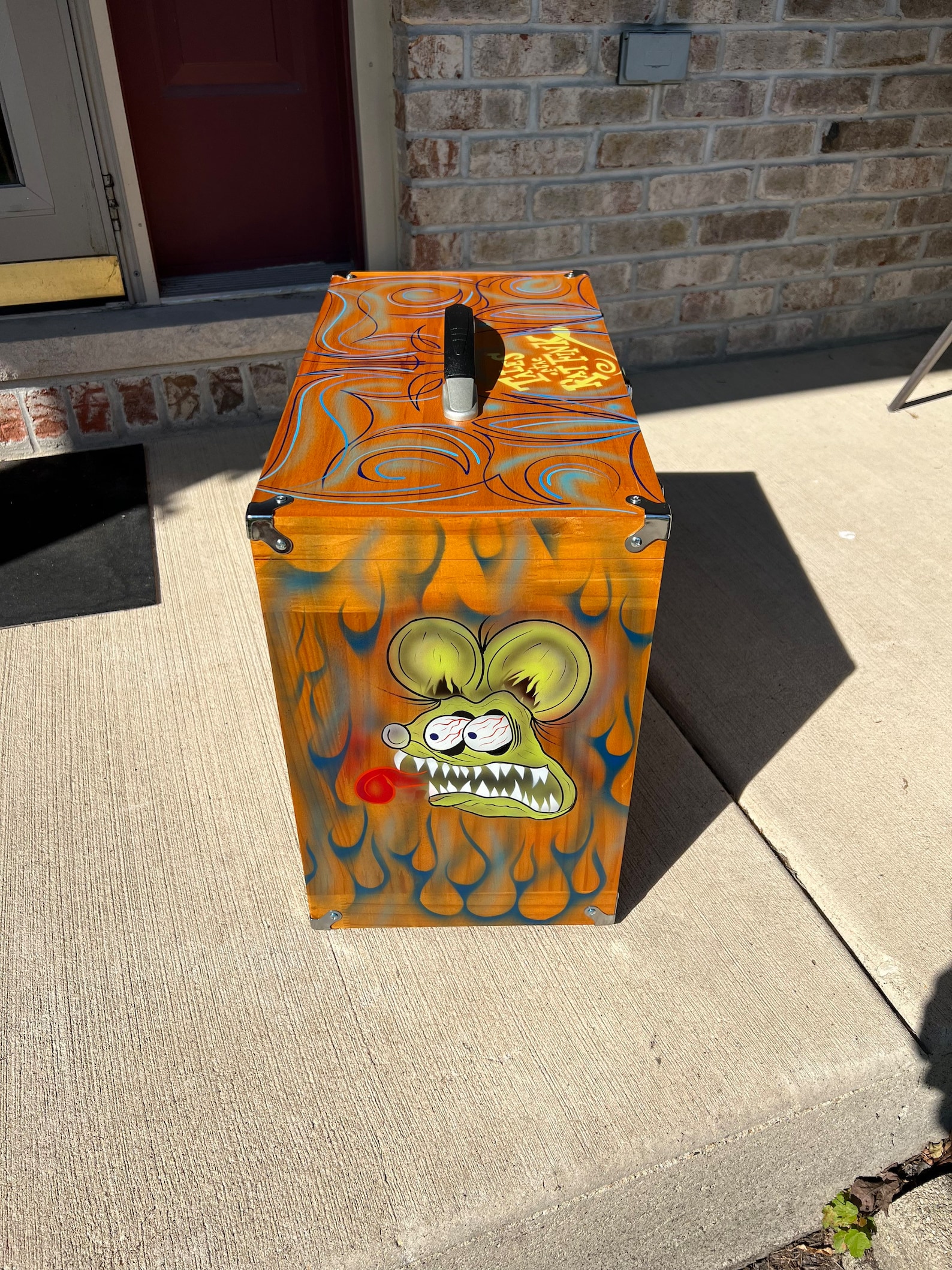8 Drawer Wood Tool Chest Pinstripe Art Hand Painted in Colors - Etsy