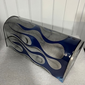 Hot Rat Rod Traditional Flame Pinstripe Metal Flake Art Mailbox - Etsy