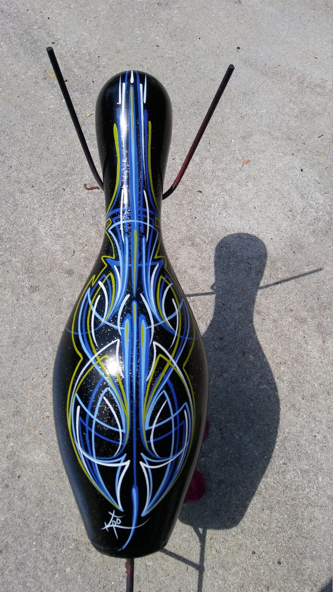 Pinstripe Hot Rat Rod Tattoo Flash Art Bowling Pin - Etsy