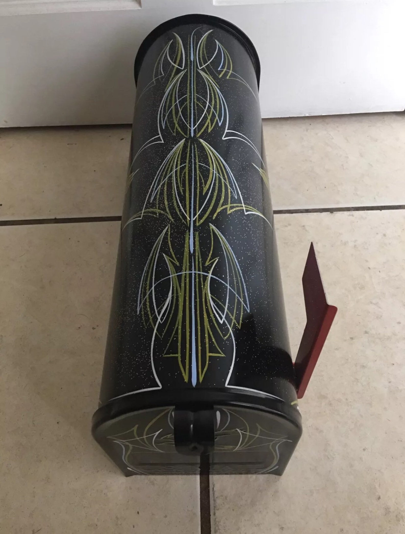 Freehand Pinstripe Hot Rat Rod Tattoo Art Mailbox One of a Kind 100% ...
