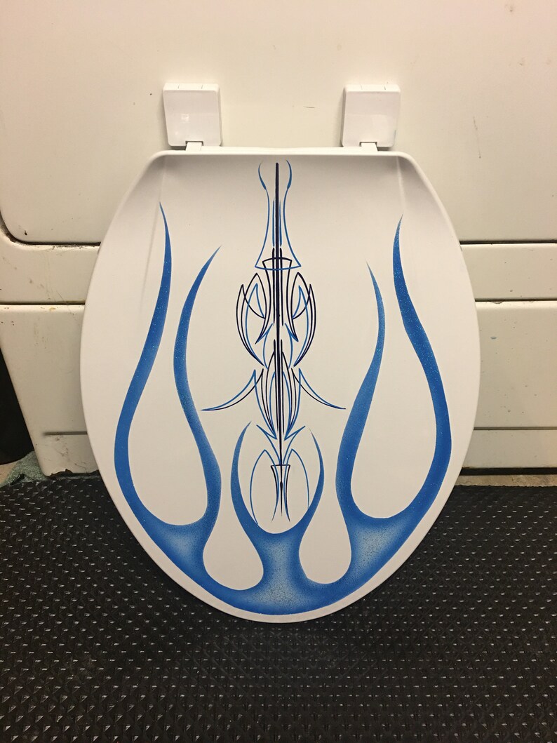 Hot Rod Motorcycle Airbrush Flame Pinstripe Toilet Seat Elongated - Etsy