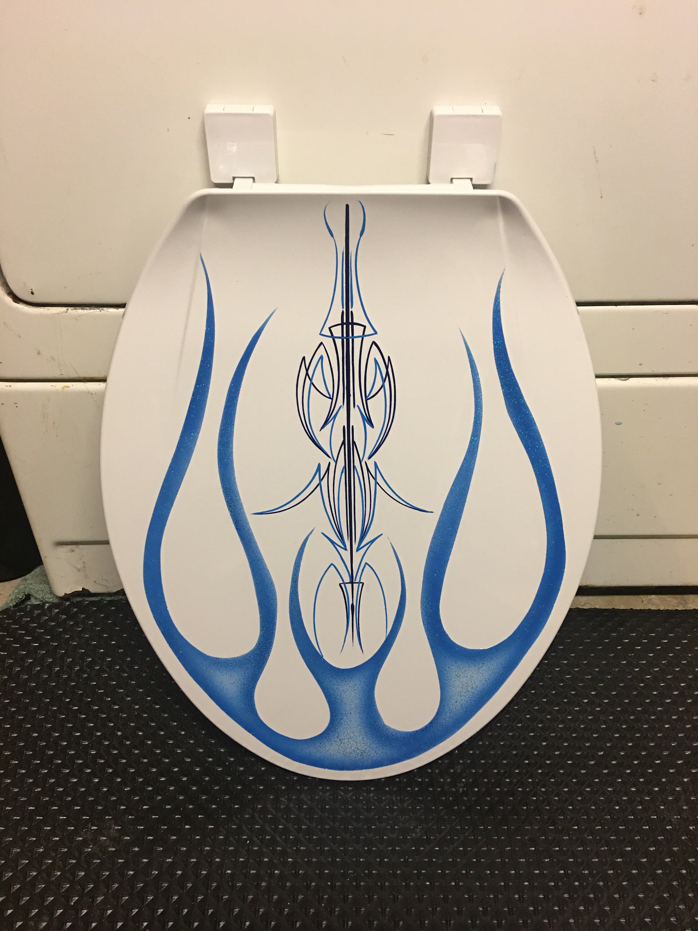 Hot Rod Motorcycle Airbrush Flame Pinstripe Toilet Seat Elongated - Etsy