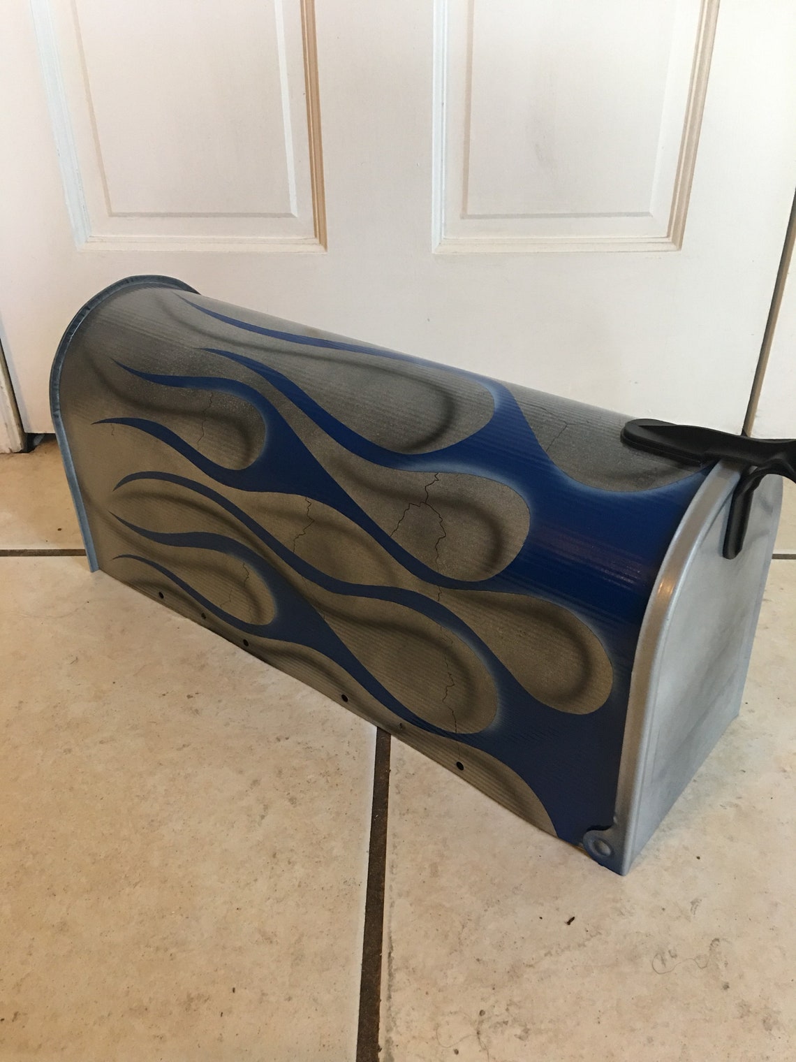 Hot Rat Rod Traditional Flame Pinstripe Metal Flake Art Mailbox - Etsy
