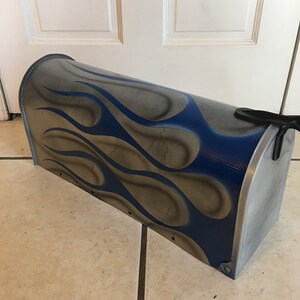 Hot Rat Rod Traditional Flame Pinstripe Metal Flake Art Mailbox - Etsy