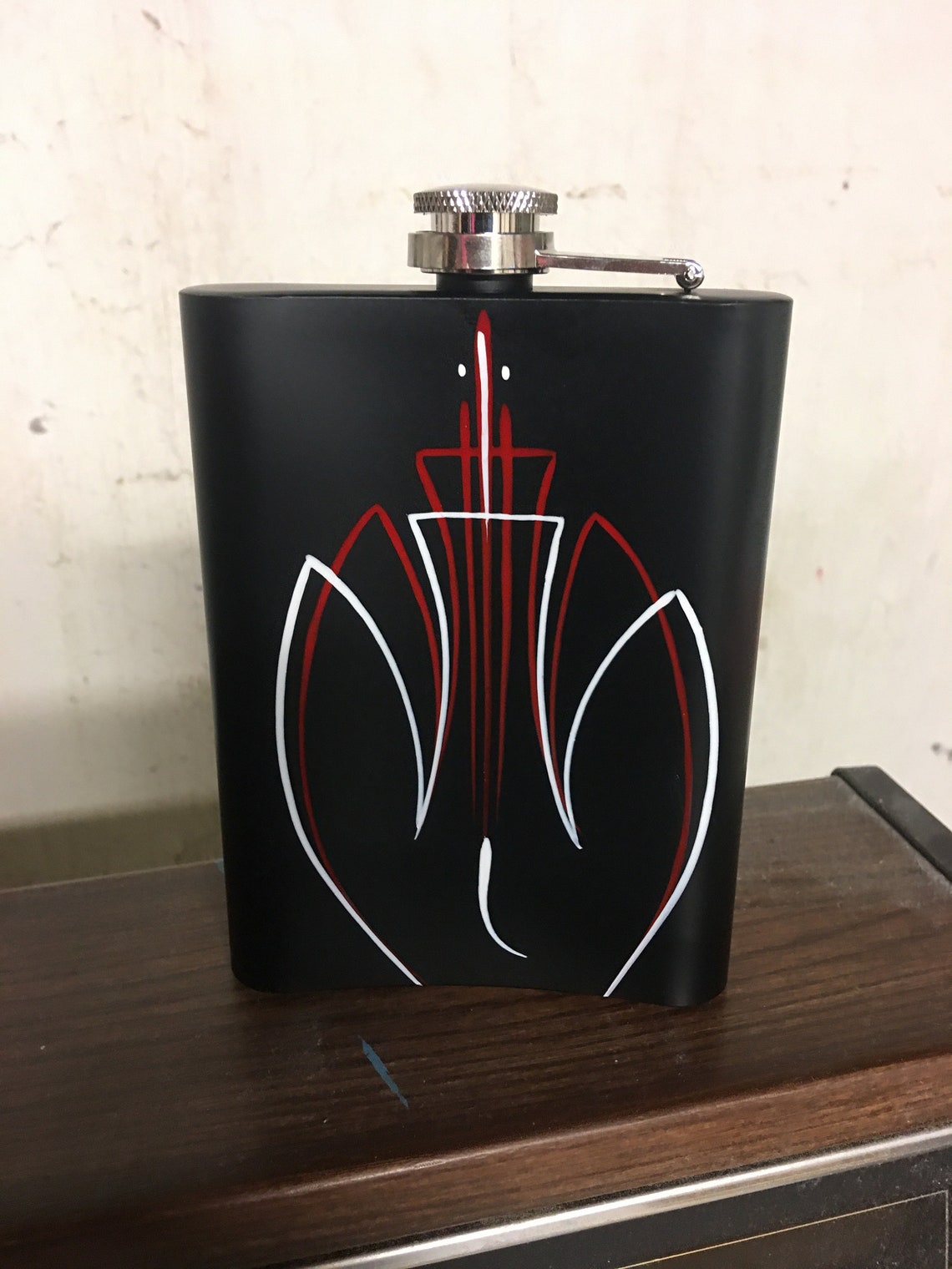 Pinstripe Hot Rat Rod Tattoo Custom Painted Rat Fink Metal Flask - Etsy