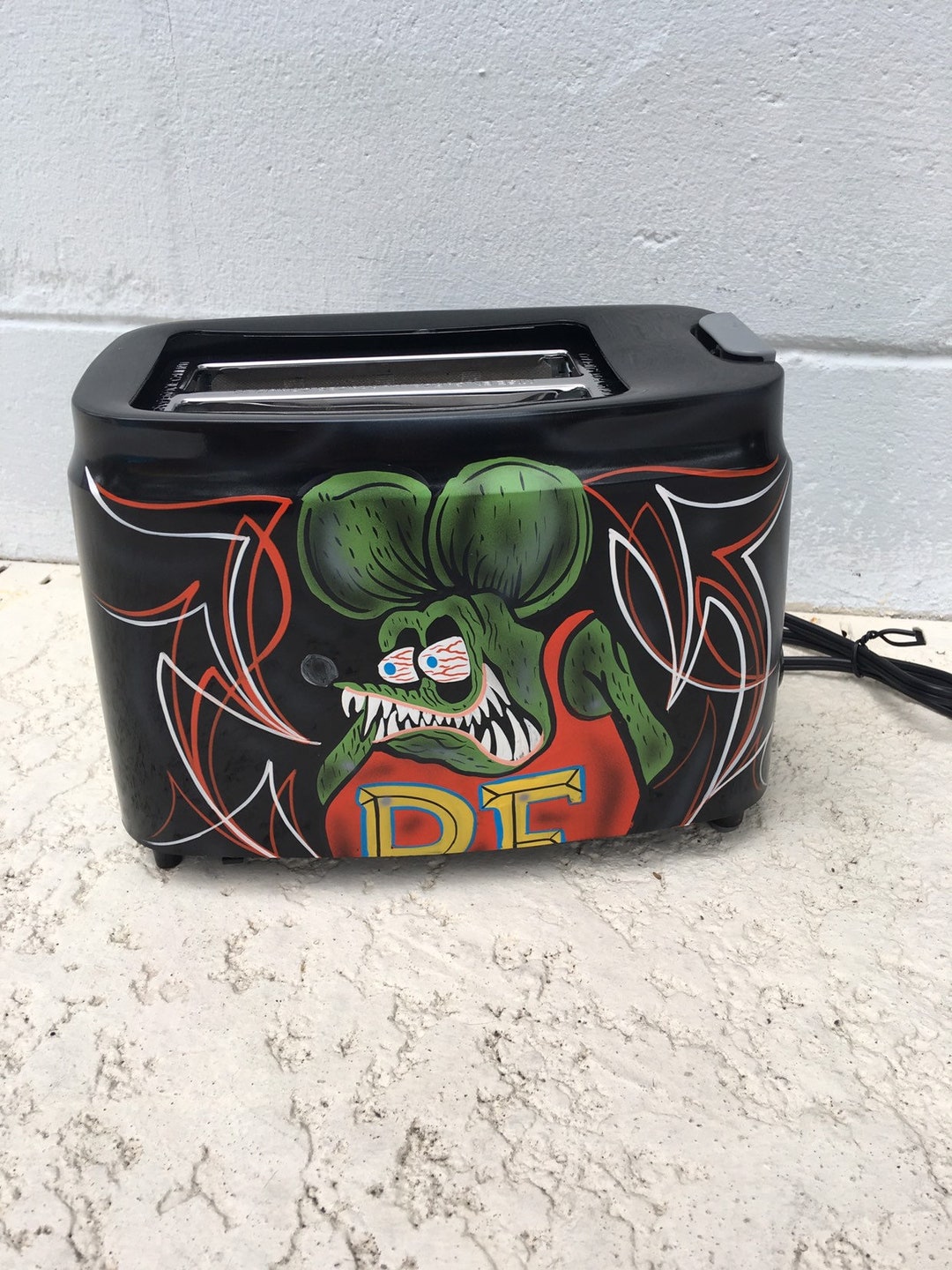 Toaster Hand Painted Hot Rat Rod Tattoo Style Fink Art - Etsy