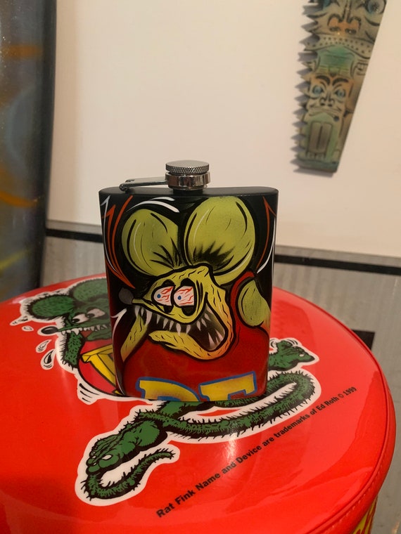 Pinstripe Hot Rat Rod Tattoo Custom Painted Rat Fink Von Dutch | Etsy
