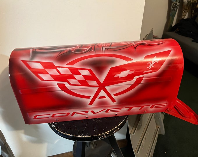 Corvette Theme Hot Rat Rod Traditional Airbrush Pinstripe Metal Flake ...