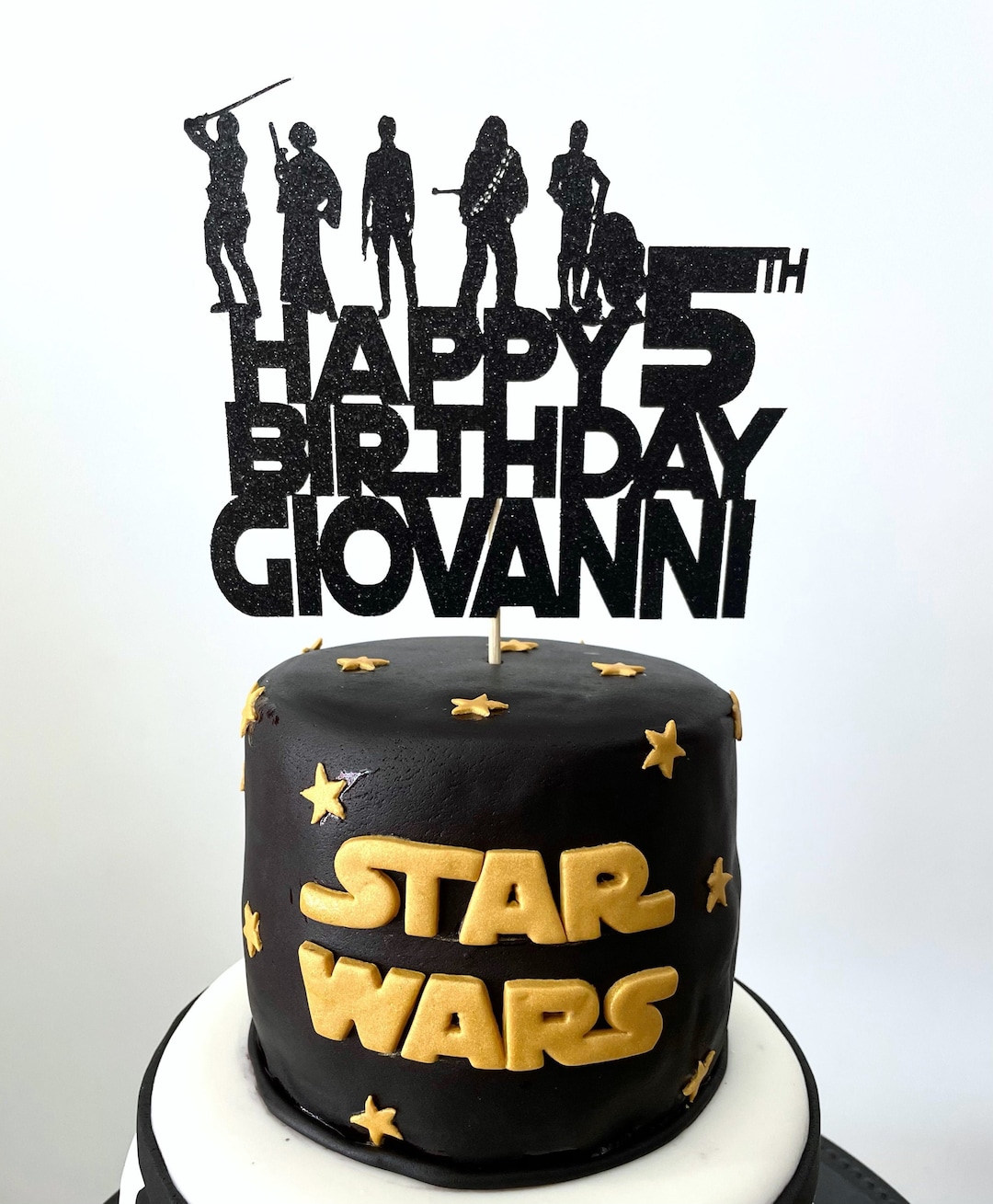 Star Wars Cake Topper Star Wars Party Glitter Cake Topper - Etsy