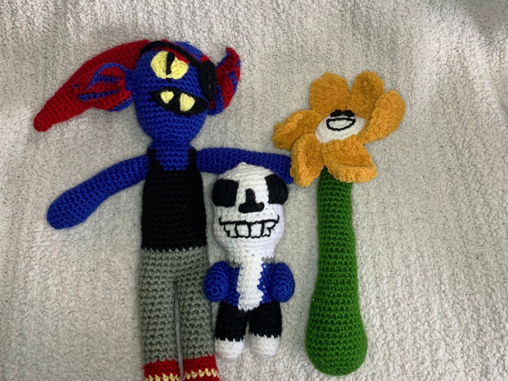 Undertale Amigurumi-sans, Undyne, Flowey - Etsy
