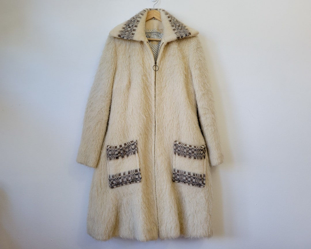 Vintage Icewool Knit Arctic Sheep Wool Coat Size L - Etsy