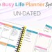 The Busy Life Planner System UNDATED Printable Weekly Planner EDITABLE ...